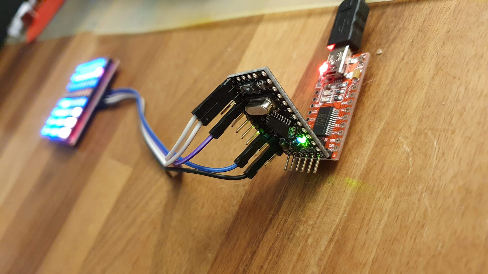 Marquee on a 8×8 LED Matrix Display run by a Battery powered Arduino ...